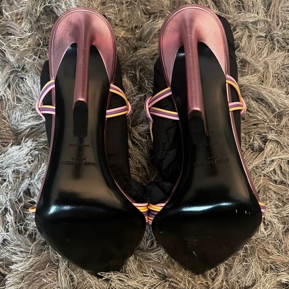 Yves Saint Laurent | Shoes | Ysl Pool Sandals In Tpu And Metallized ...